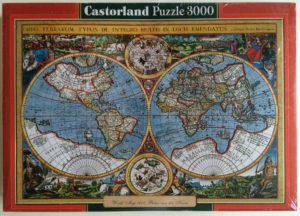 3000, Castorland, World Map 1607, Pieter van den Keere - Rare Puzzles
