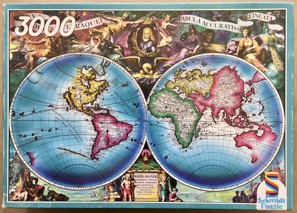 3000, Schmidt, Map of the World, 1720 - Rare Puzzles