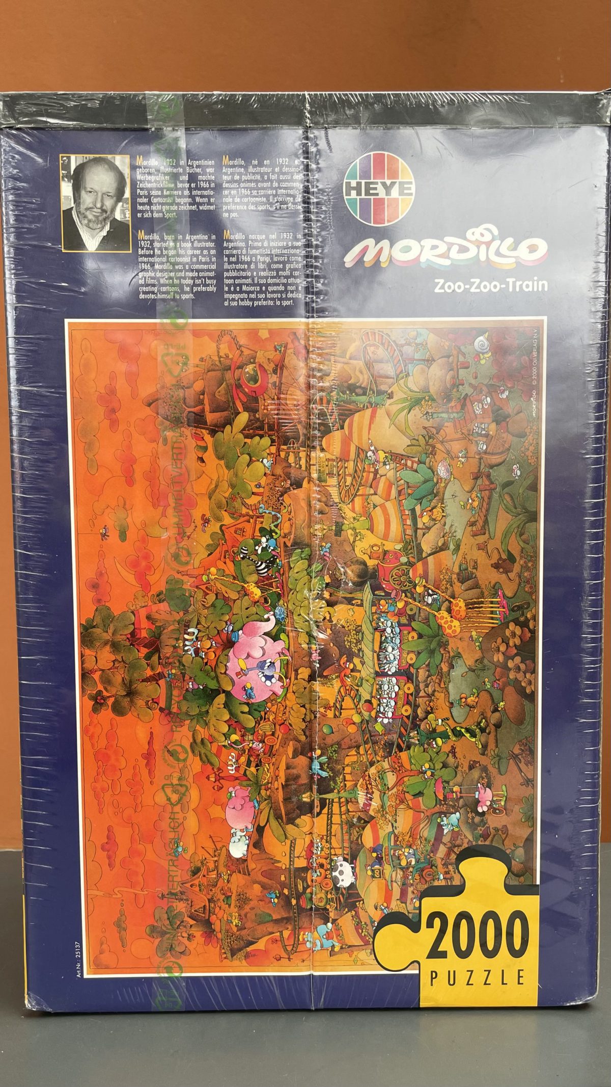 2000, Heye, Zoo-Zoo-Train, Guillermo Mordillo - Rare Puzzles