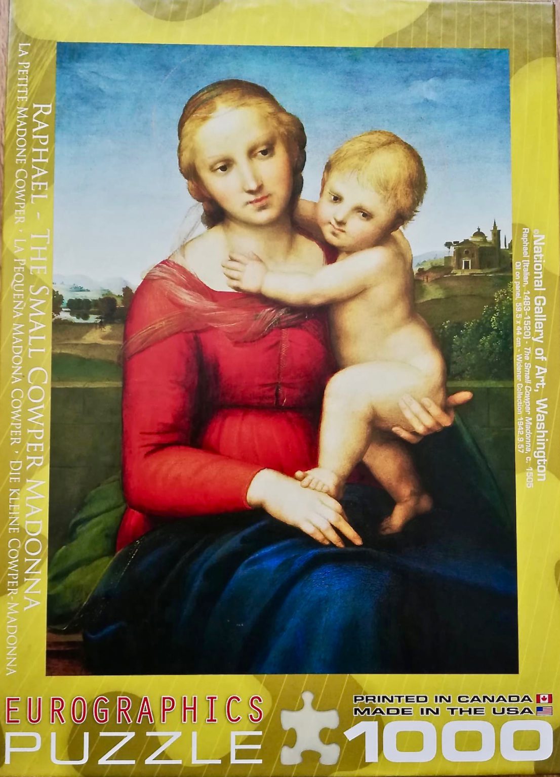 1000, Eurographics, The Small Cowper Madonna - Rare Puzzles