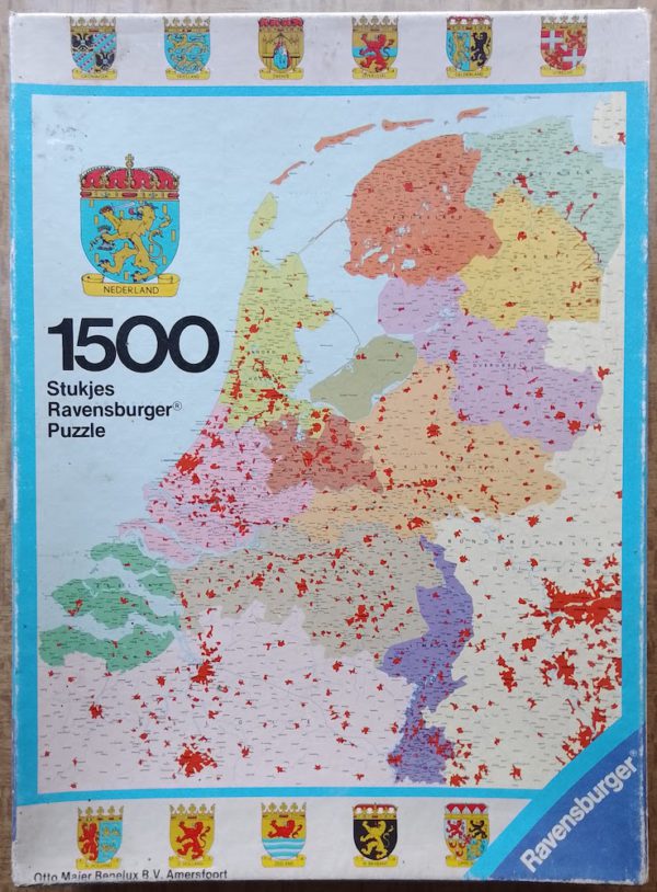 1500, Ravensburger, Map of the Netherlands - Rare Puzzles