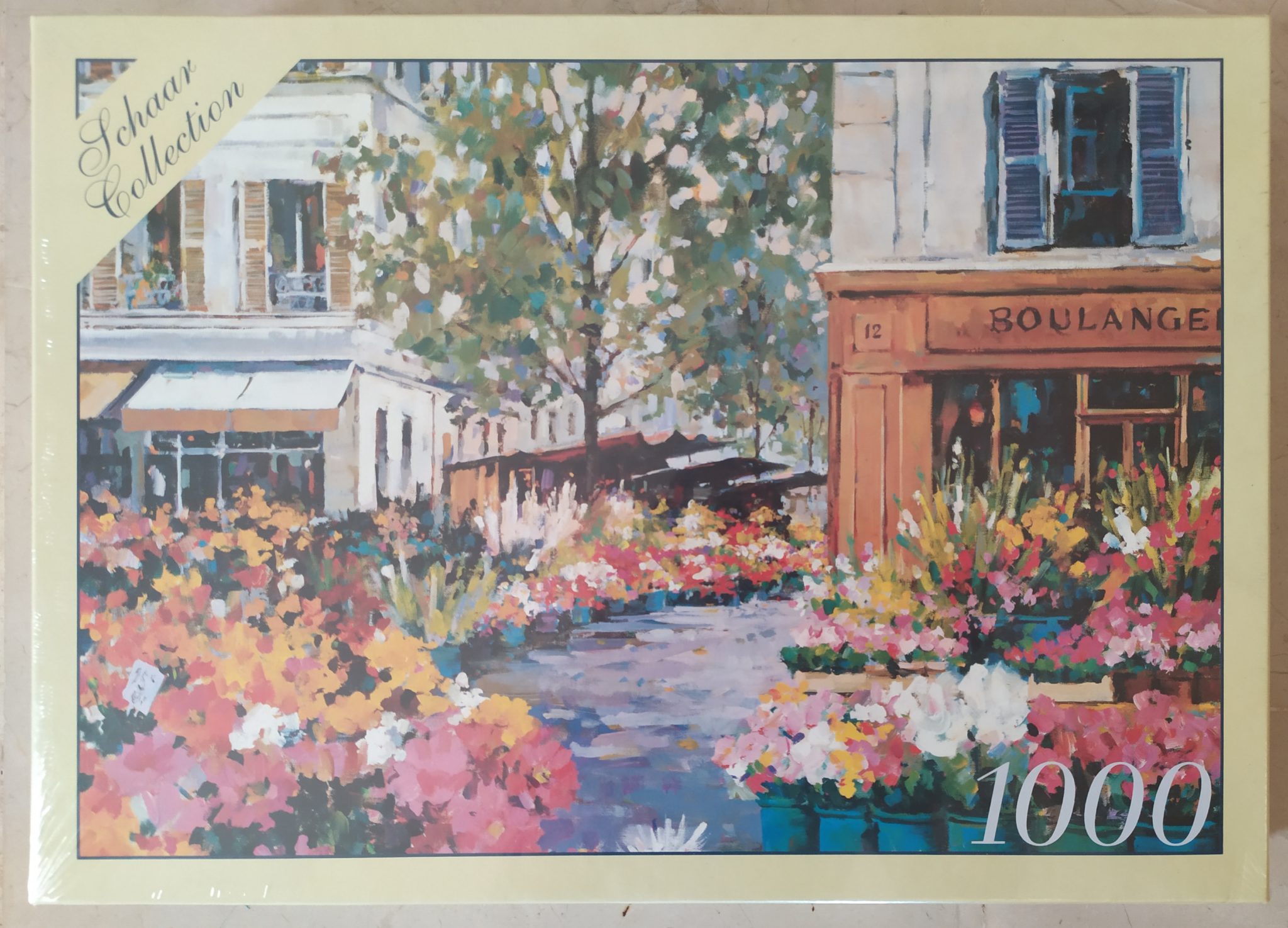 1000, Puzzelman, Street of Flowers, Robert Schaar - Rare Puzzles